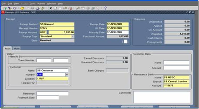 Oracle Applications: How to write off small receipt amount